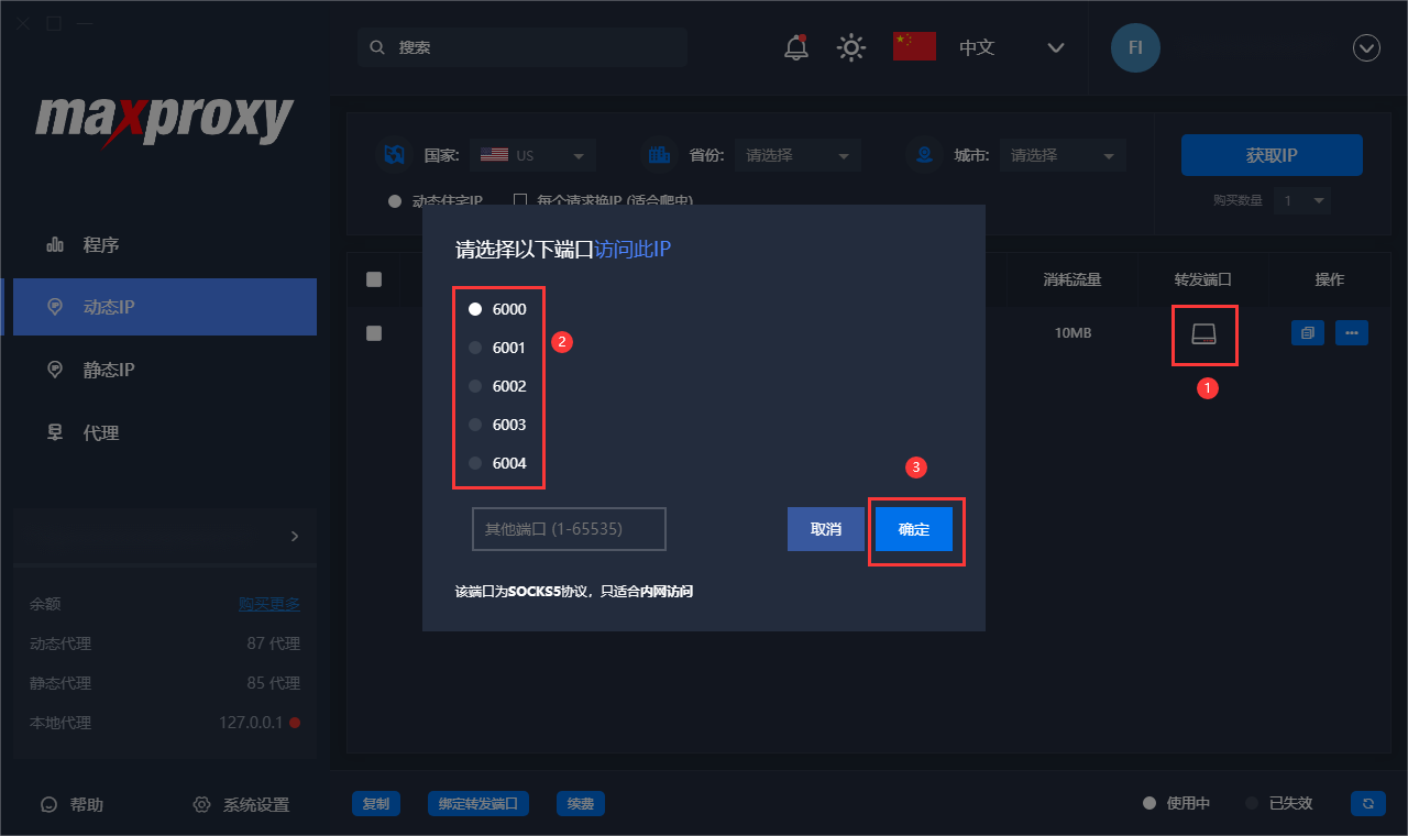 MaxProxy代理IP配置于VMLogin指纹浏览器教程